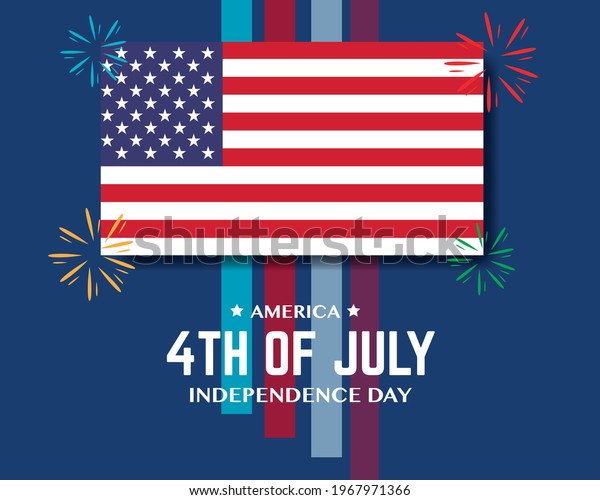 America Independence Day Flag Firework Color Stock Vector (Royalty Free ...