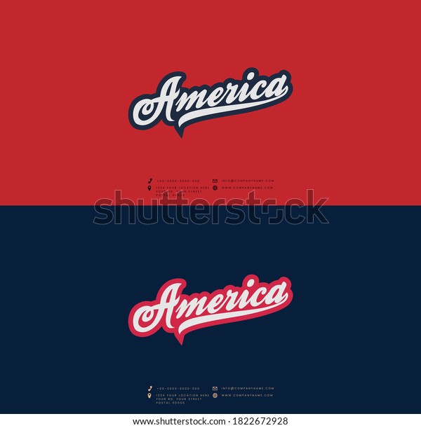 America Logo Design Modern Flat Vector Stock Vector (Royalty Free ...