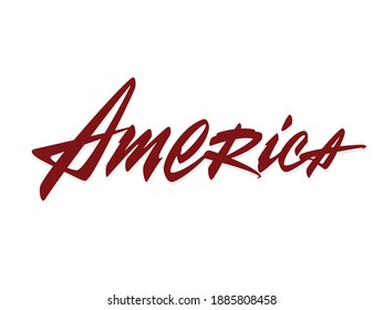 America Vector Lettering Design Element Stock Vector (Royalty Free ...