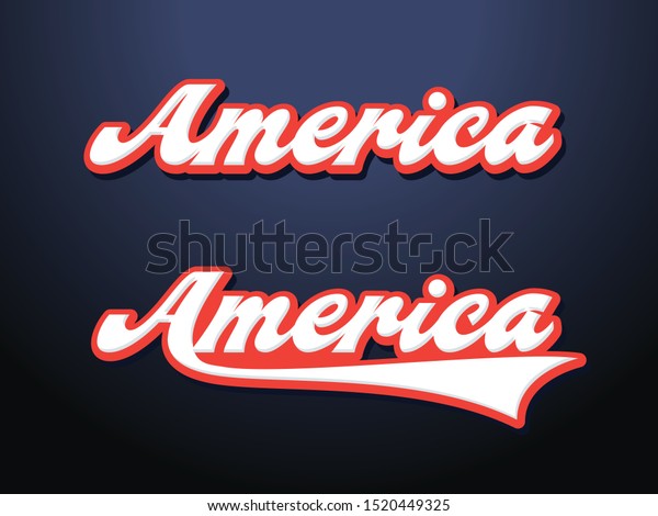America Vector Lettering Logo Design Element Stock Vector (Royalty Free ...