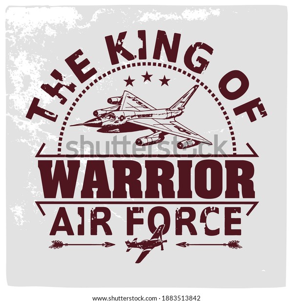 American Air Force Vector Graphic Typographic Stock Vector (Royalty ...