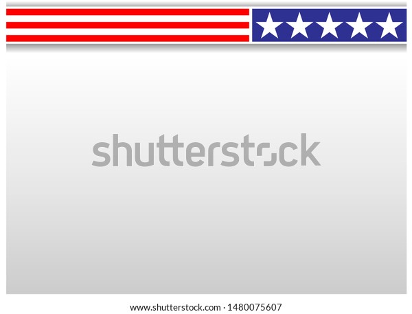 American Background Frame Usa Flag Symbols Stock Vector (Royalty Free ...