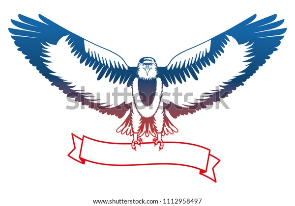 American Bald Eagle Emblem Ribbon Stock Vector (Royalty Free ...
