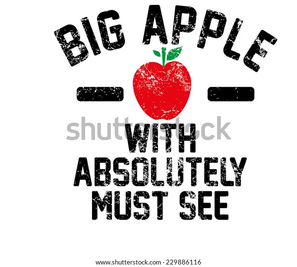 American Big Apple Graphic Design Vector Stock Vector (Royalty Free ...