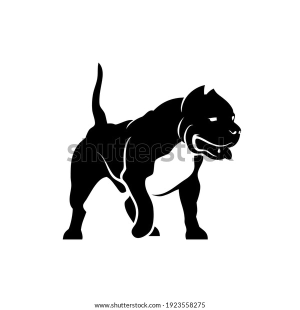 American Bully Dog Isolated Vector Illustration Stock Vector (Royalty ...