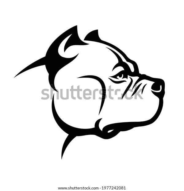 American Bully Dog Isolated Vector Illustration Stock Vector (Royalty ...