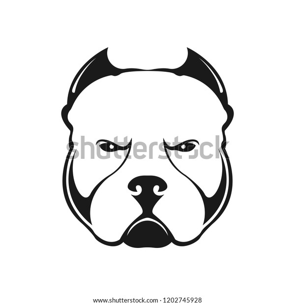 American Bully Dog Logo On White Stock Vector (Royalty Free) 1202745928