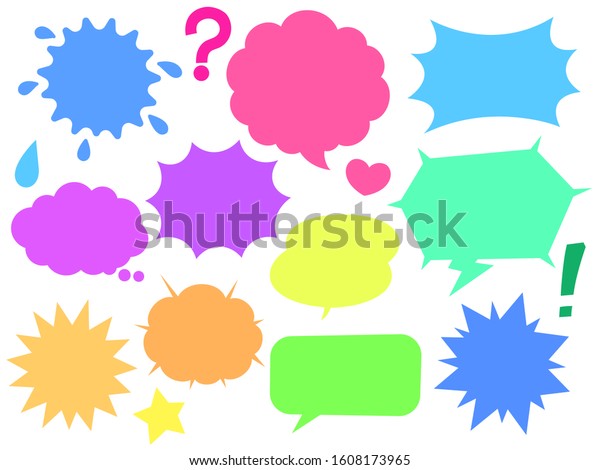 American Comic Style Balloon 08 Neon Stock Vector (Royalty Free ...
