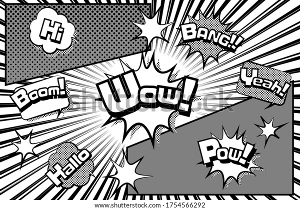 American Comic Style Serif Illustration Set Stock Vector (Royalty Free ...