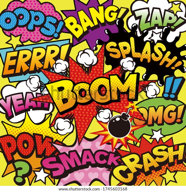 American Comic Style Speech Bubble Stock Vector (Royalty Free ...