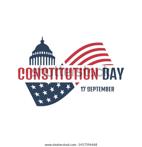 American Constitution Day Badge Vector Logo Stock Vector (Royalty Free ...