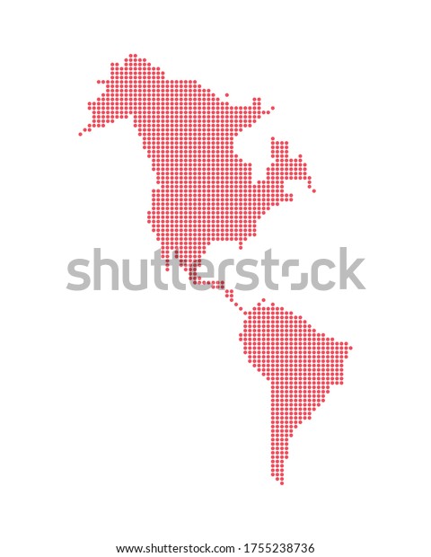 American Continent Map Isolated Icon Vector: เวกเตอร์สต็อก (ปลอดค่า ...