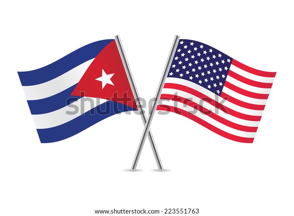 American Cuban Flags Vector Illustration Stock Vector (Royalty Free ...
