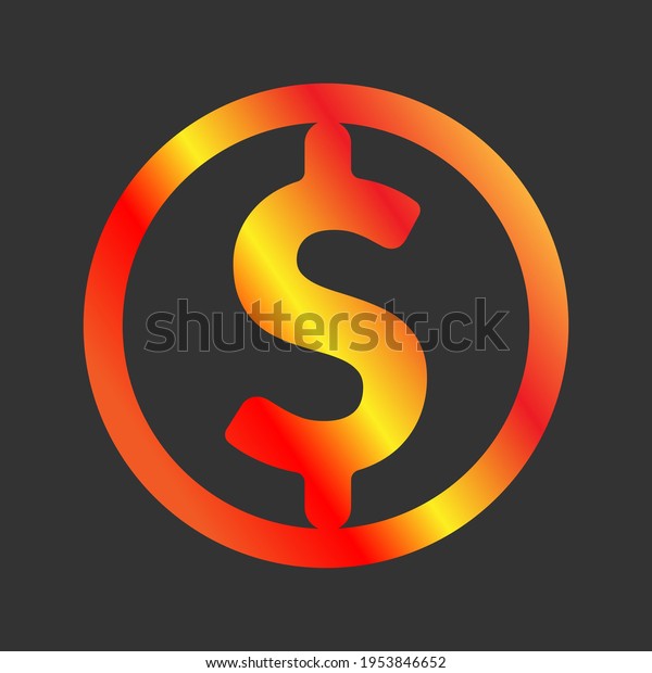 American Dollar Sign Illustration Vector Currency Stock Vector (Royalty ...