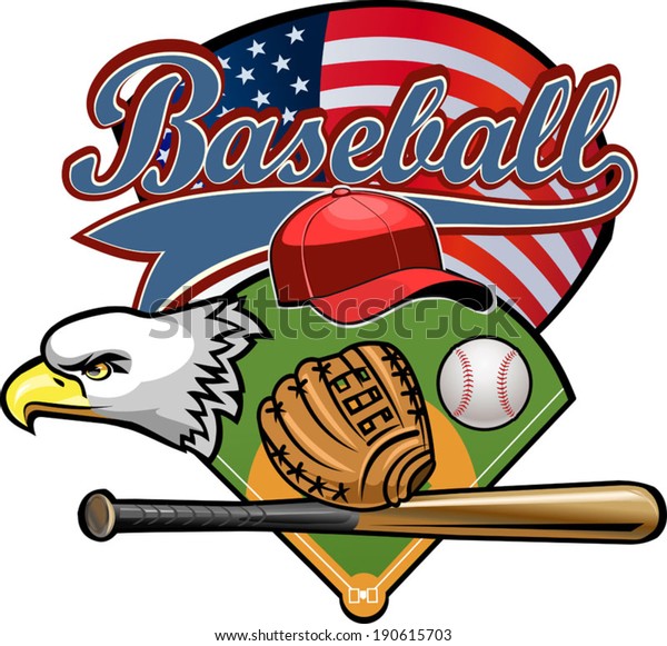 American Eagle Baseball Stock Vector (Royalty Free) 190615703 ...