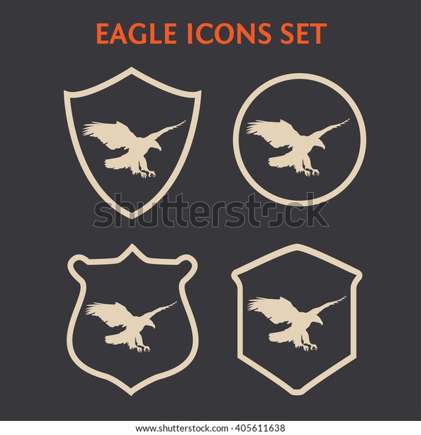 American Eagle Symbols Set Hand Drawn Stock Vector (Royalty Free ...