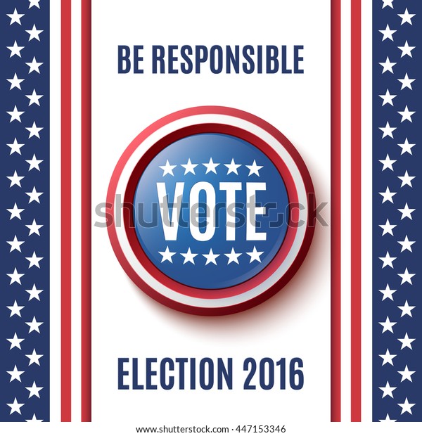 American Election 2016 Background Poster Brochure Stock Vector (Royalty ...
