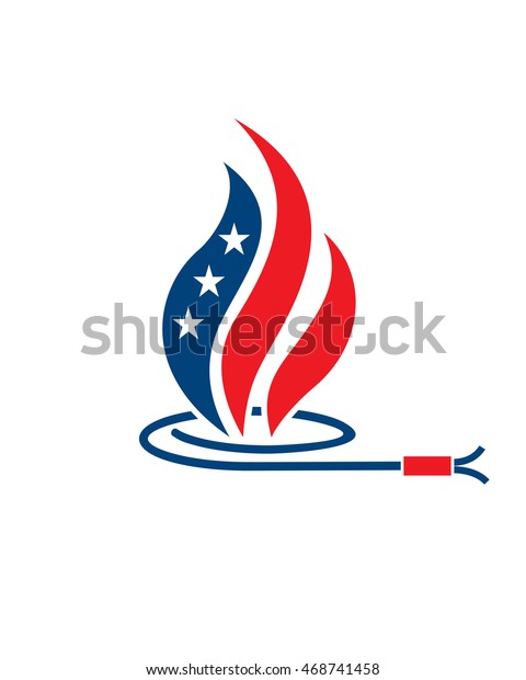 American Fire Wire Fire Wire Logo: vector de stock (libre de regalías ...