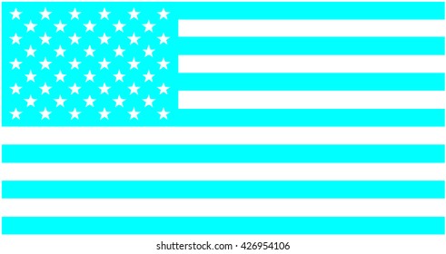 American Flag Aqua Blue Version: ilustración de stock 426954103 ...