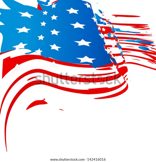 American Flag Background Design Space Your Stock Vector (Royalty Free ...