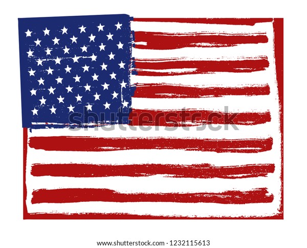 American Flag Background Horizontal Orientation Vector Stock Vector ...