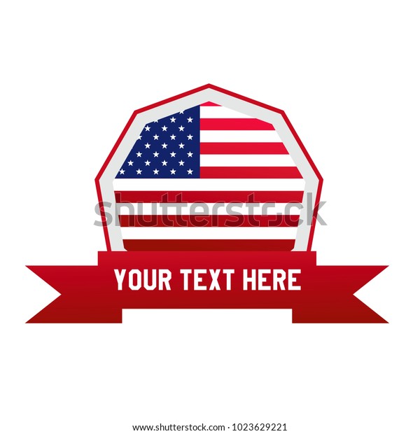 American Flag Badge Vector Design Stock Vector (Royalty Free ...