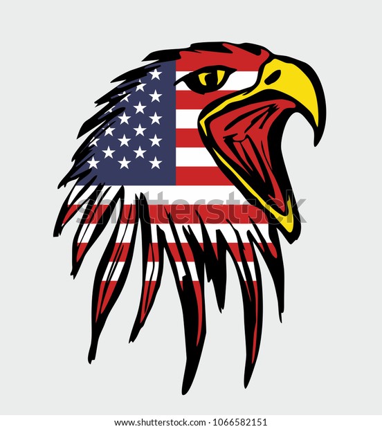 American Flag Eagle Graphic Design Vector Stock Vector (Royalty Free ...