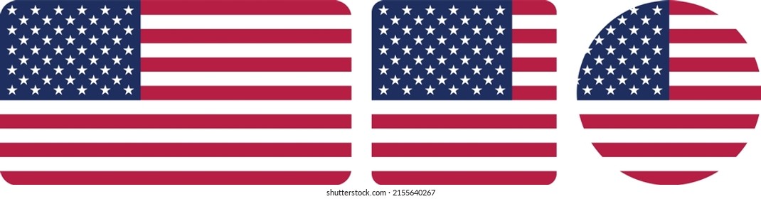 American Flag Flat Isolated Vector Icon Stock Vector (Royalty Free ...