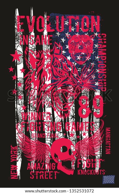 American Flag Graphic Design Vector Art Stock Vector (Royalty Free ...