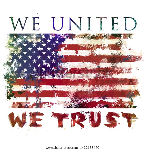 american flag map slogan illustration wallpaper poster card tee shirt ...