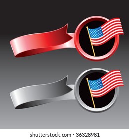 American Flag On Ribbons Stock Vector (Royalty Free) 36328981 ...