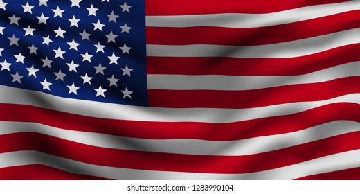 American Flag Ripple Vector Illustration Stock Vector (Royalty Free ...