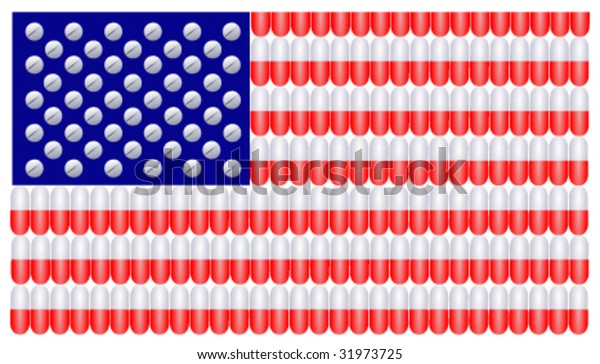 American Flag Stripes Composed Red White Stock Vector (Royalty Free ...