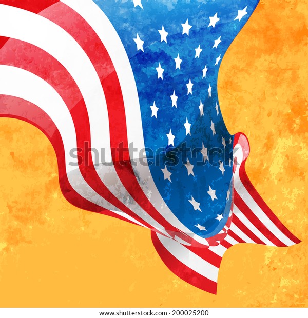 American Flag Style Background Design Stock Vector (Royalty Free ...