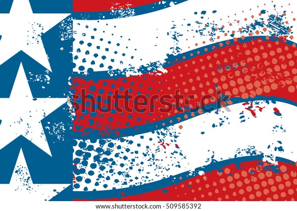 American Flag a Stylized Textured American Stock Vector (Royalty Free ...