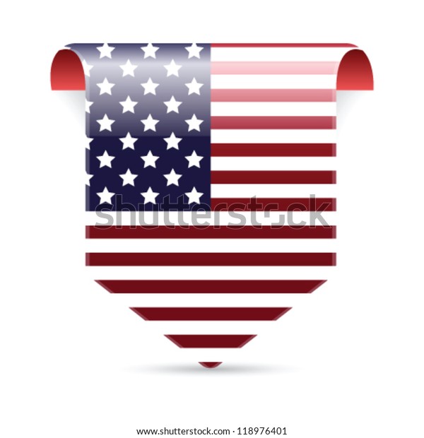 American Flag Tag Vector Illustration Stock Vector (Royalty Free ...