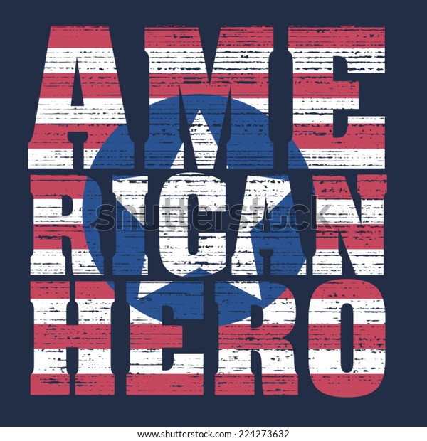 American Flag Typography Tshirt Graphics Vectors Stock Vector (Royalty ...