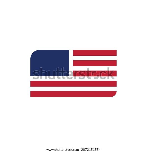 American Flag Usa Icon Vector Stock Vector (Royalty Free) 2072151554 ...