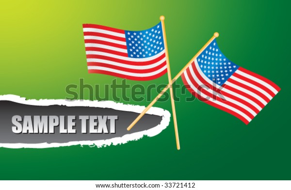 American Flags On Ripped Paper Background Stock Vector (Royalty Free ...