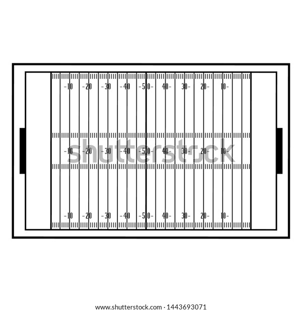 American Football Object Lineup Vector Illustration Stock Vector ...