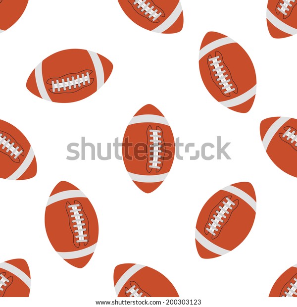 American Football Seamless Pattern Vector Illustration Stock Vector ...