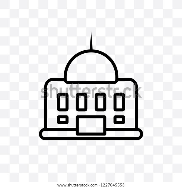 American Government Building Vector Linear Icon: เวกเตอร์สต็อก (ปลอดค่า ...