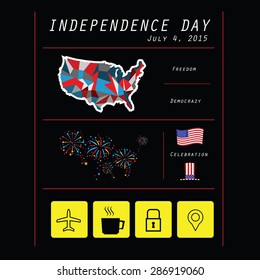 American Independence Day Infographic Vector Stock Vector (Royalty Free ...