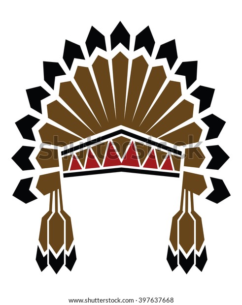 American Indian Avatar Stock Vector (Royalty Free) 397637668