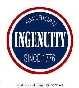 American Ingenuity Graphic Design Label Stock Vector (Royalty Free ...