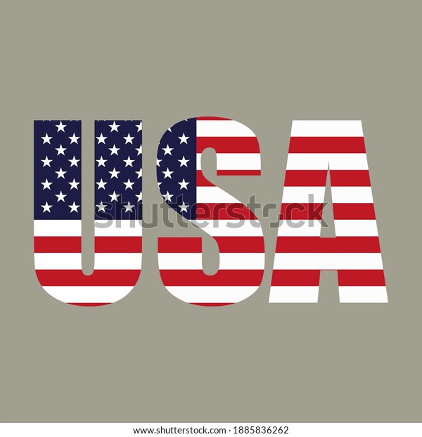 American Logo Font Vector Graphics Stock Vector (Royalty Free) 1885836262