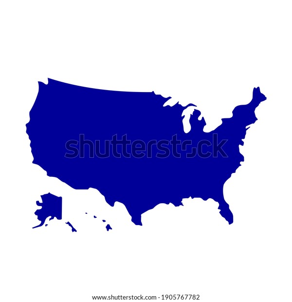 American Map All States Map Vector Stock Vector (Royalty Free ...