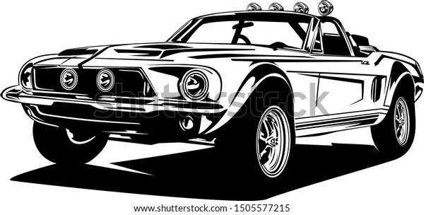 American Muscle Classic Car Vector Graphic Stock Vector (Royalty Free ...