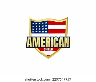 American Shield Badge Vector Isolated Stock Vector (Royalty Free ...