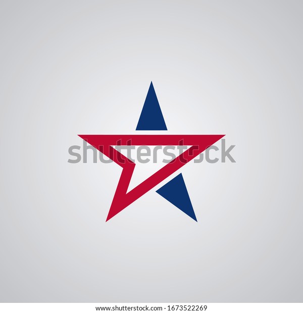 American Star Logo Design Template Vector 库存矢量图（免版税）1673522269 ...
